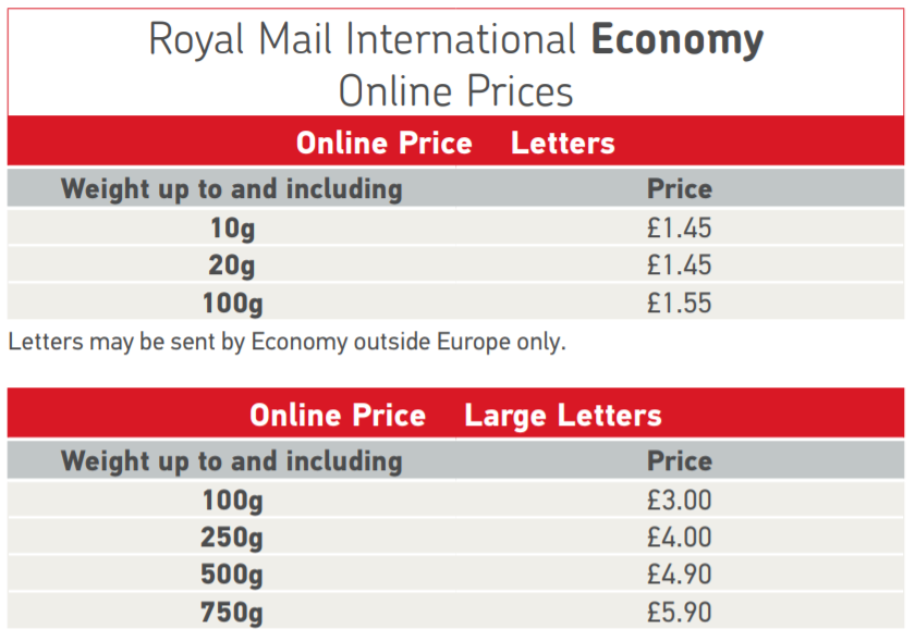 Royal Mail Parcel Prices Postage Prices Canada Post